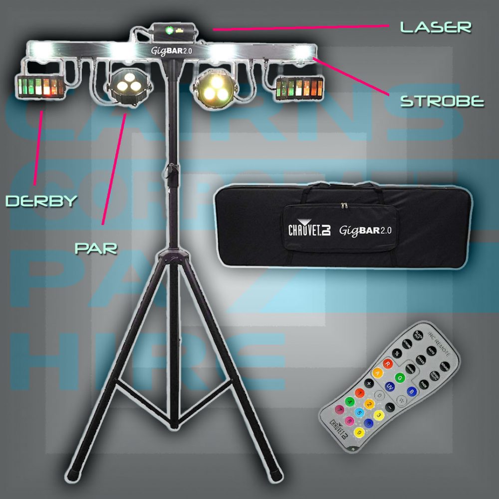Multi Effect Light bar – www.cairnscorporatepahire.com.au